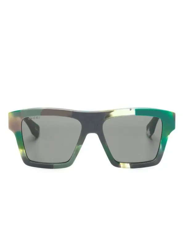 Gucci Square-frame Sunglasses - Green