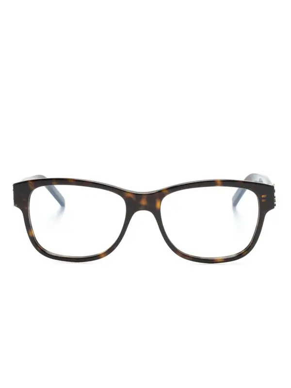 Saint Laurent Wayfarer-frame Glasses - Brown