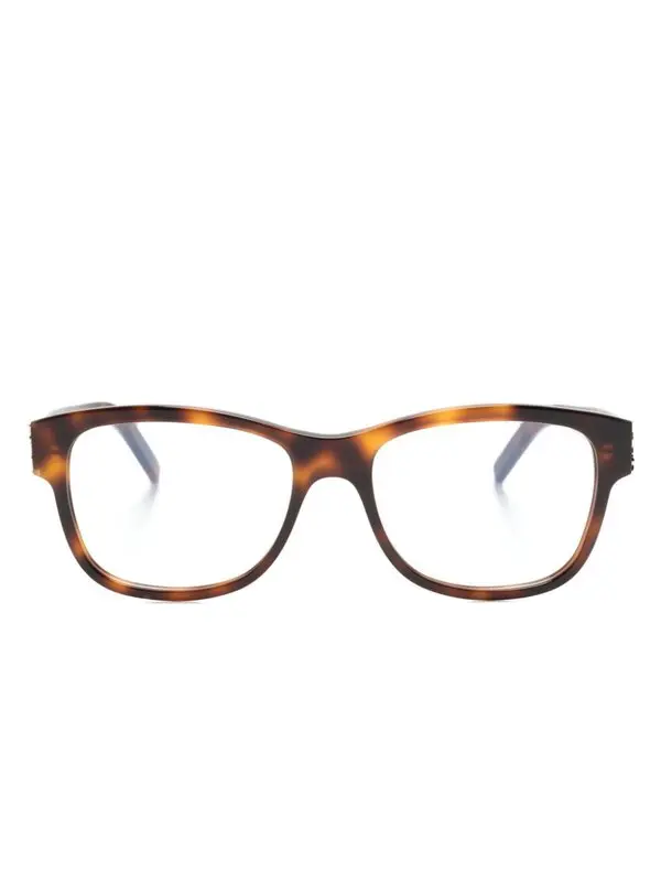 Saint Laurent Square Frame Glasses - Brown