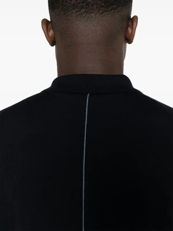 LANVIN Logo-embroidered Polo Shirt - Blue