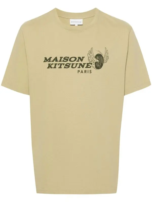 Maison Kitsuné Racing Wheels-print T-shirt