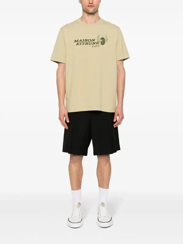 Maison Kitsuné Racing Wheels-print T-shirt