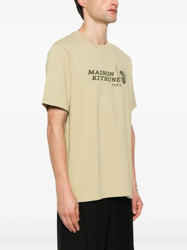 Maison Kitsuné Racing Wheels-print T-shirt