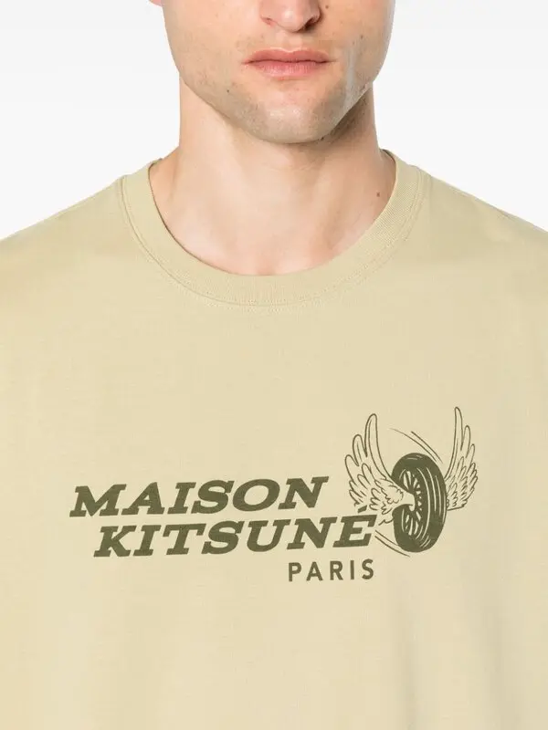 Maison Kitsuné Racing Wheels-print T-shirt