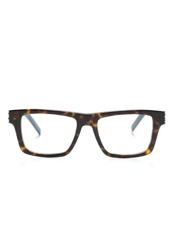 Saint Laurent Tortoiseshell Square-frame Glasses - Brown