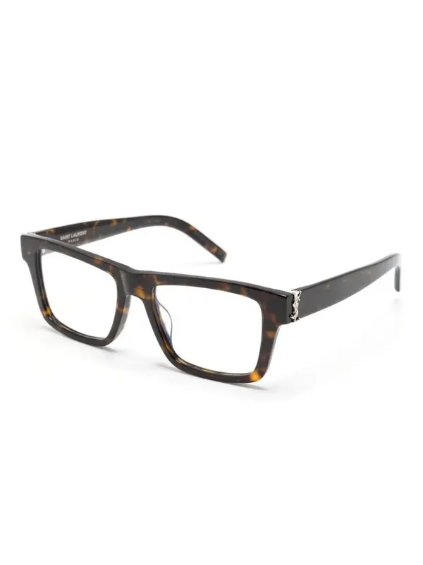 Saint Laurent Tortoiseshell Square-frame Glasses - Brown