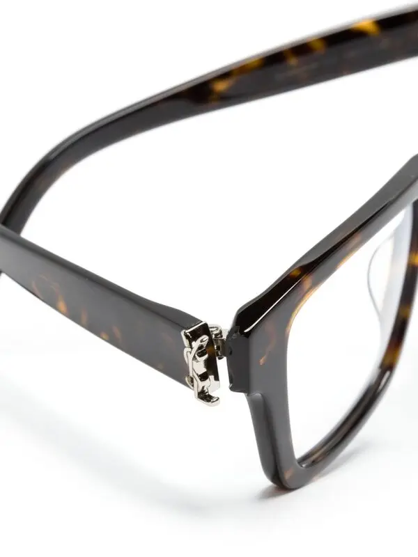 Saint Laurent Tortoiseshell Square-frame Glasses - Brown
