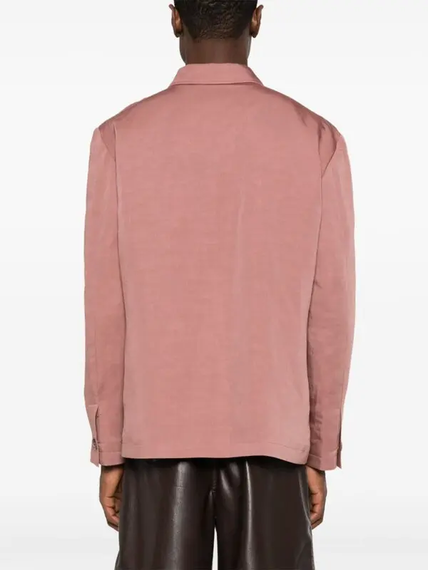 LARDINI Spread-collar Shirt Jacket - Pink