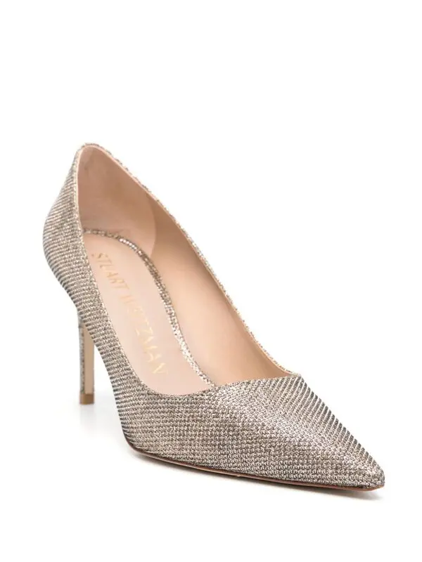 STUART WEITZMAN 85mm Glitter Pumps - Gold