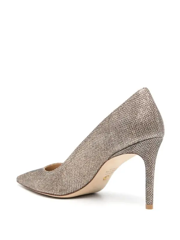 STUART WEITZMAN 85mm Glitter Pumps - Gold