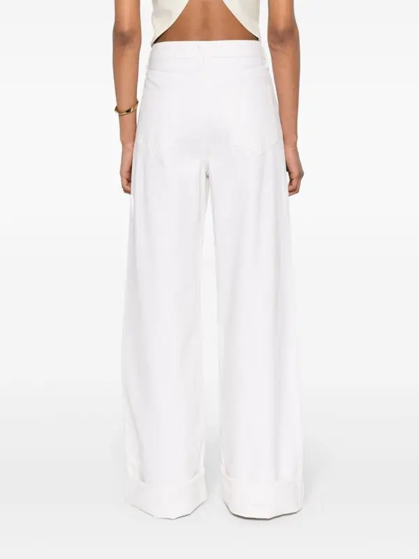 AGOLDE Dame High-rise Wide-leg Jeans - Neutrals