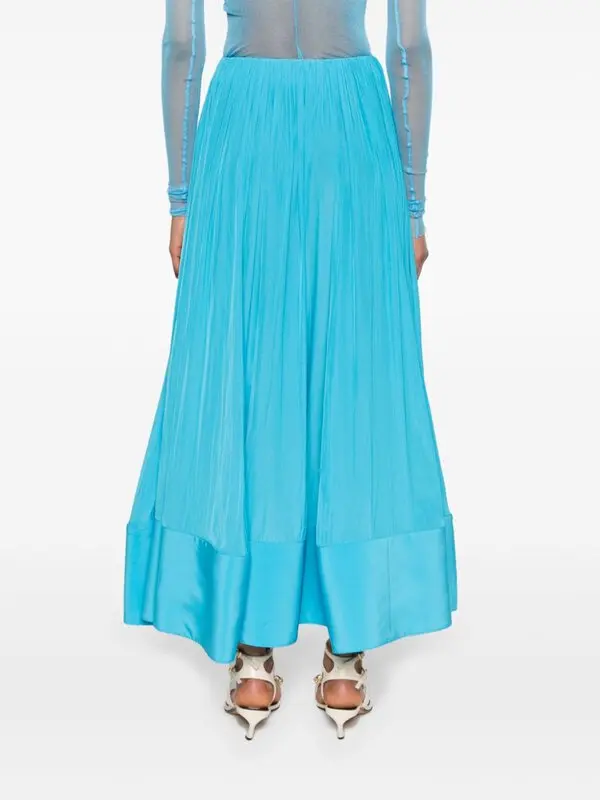 LANVIN Asymmetric Charmeuse Maxi Skirt