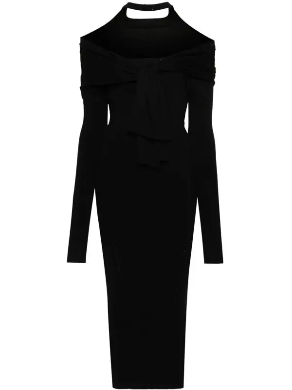 Jacquemus La Robe Doble Midi Dress - Black