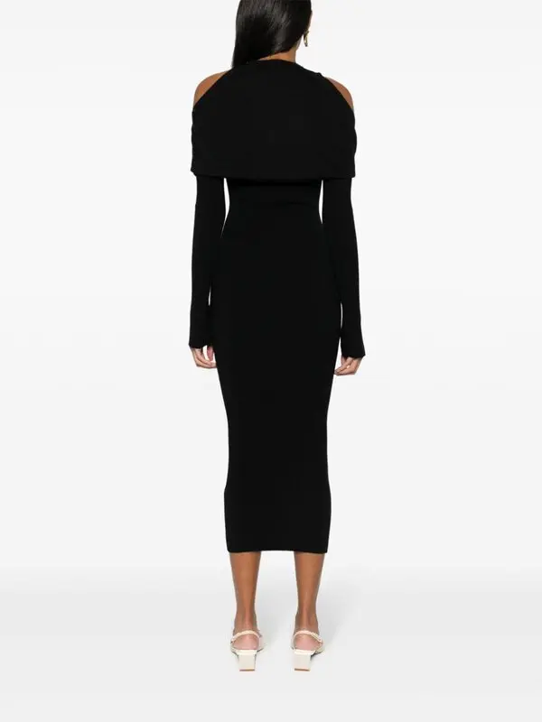Jacquemus La Robe Doble Midi Dress - Black