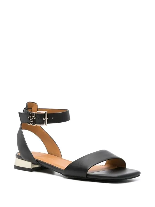 Tommy Hilfiger Logo-plaque Leather Sandals