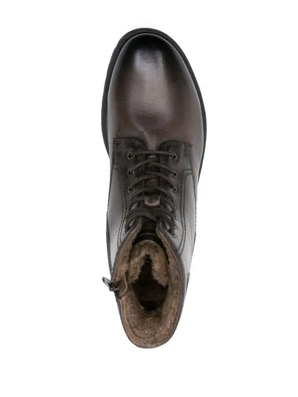 BUGATTI Zaru Leather Ankle Boots - Brown
