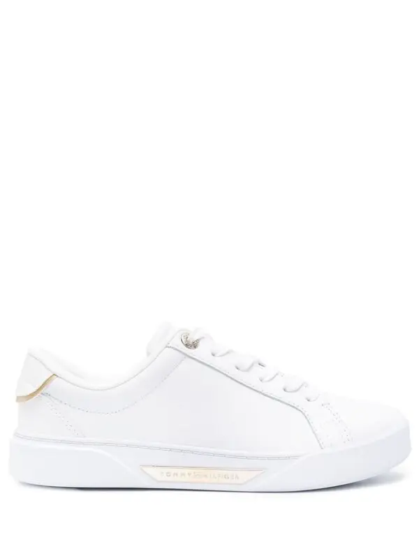 Tommy Hilfiger Logo-plaque Leather Sneakers