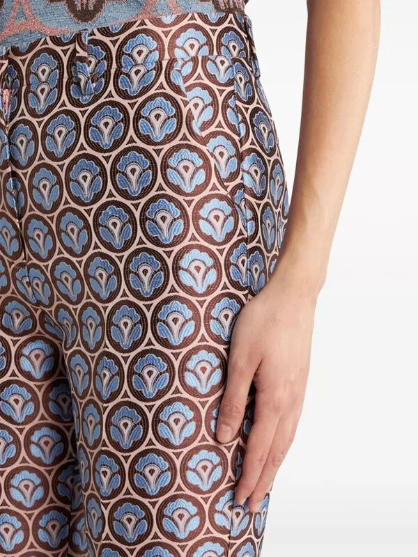 Etro Floral-jacquard Cigarette Trousers