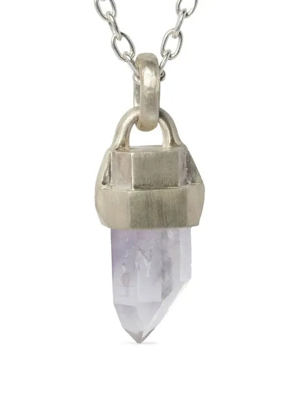 PARTS OF FOUR Talisman Amethyst Pendant Necklace - Silver