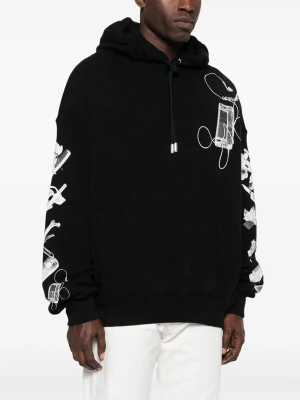 Off-White Scan Arrow Cotton Hoodie In Black - 46% Off | Editorialist