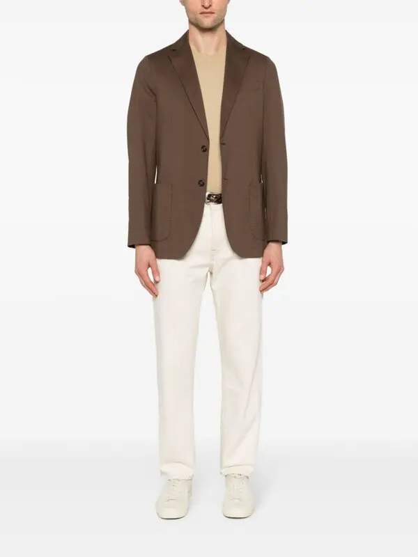 CIRCOLO 1901 Single-breasted Cotton Blazer - Brown