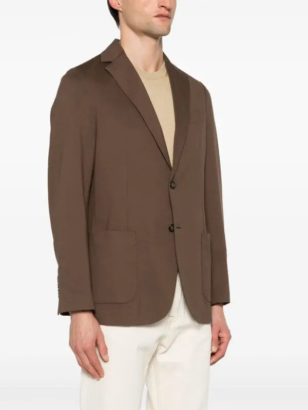 CIRCOLO 1901 Single-breasted Cotton Blazer - Brown