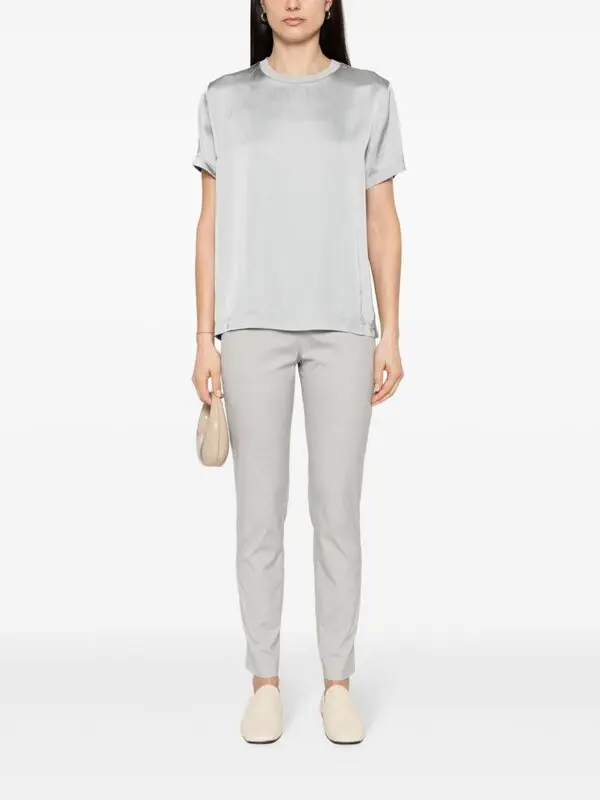 Fabiana Filippi Contrast-neck Satin Blouse