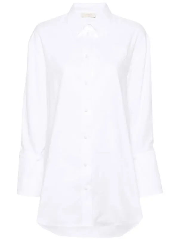TWINSET Logo-patch Detachable-cuffs Shirt