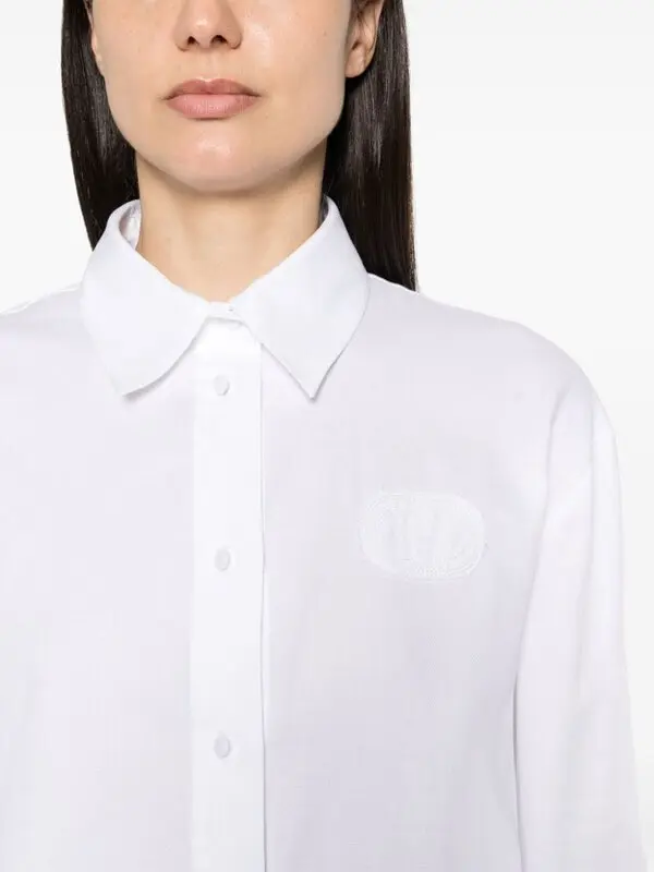 TWINSET Logo-patch Detachable-cuffs Shirt