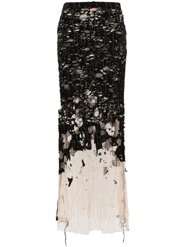 DIESEL® O-leena Devoré-tulle Skirt