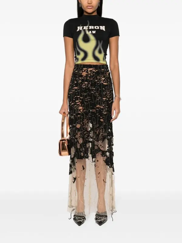 DIESEL® O-leena Devoré-tulle Skirt