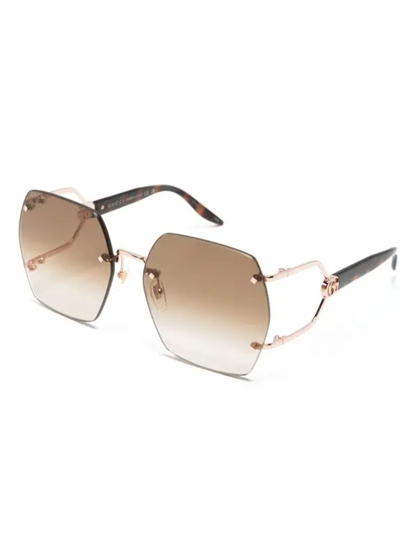 Gucci Double G Oversize-frame Sunglasses