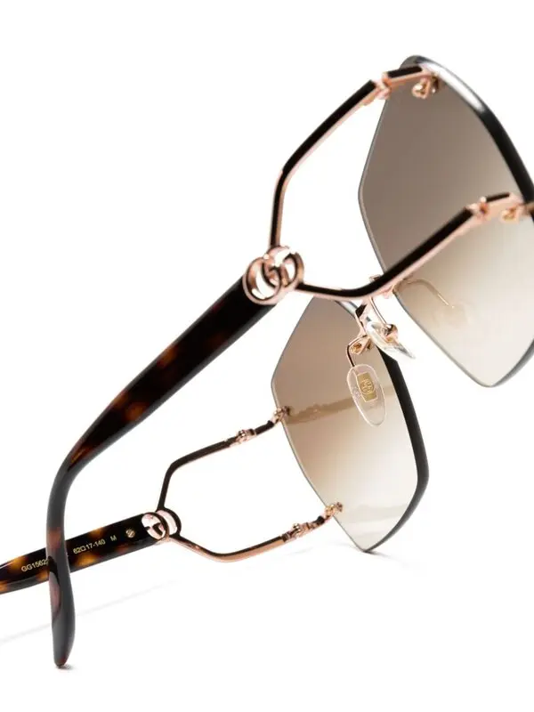 Gucci Double G Oversize-frame Sunglasses