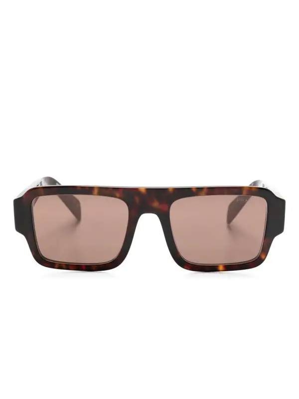 Prada Square-frame Sunglasses - Brown
