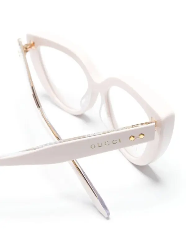 Gucci Logo-debossed Cat-eye Glasses