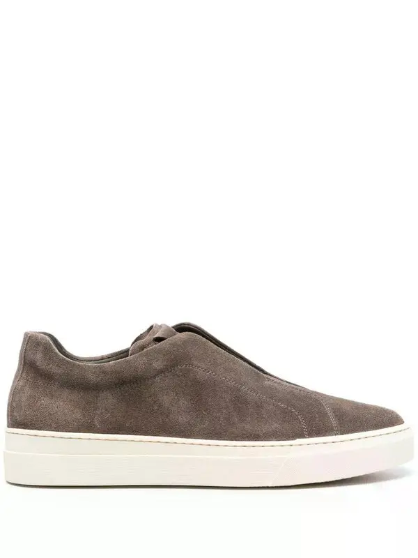 SCAROSSO Luca Suede Sneakers - Brown
