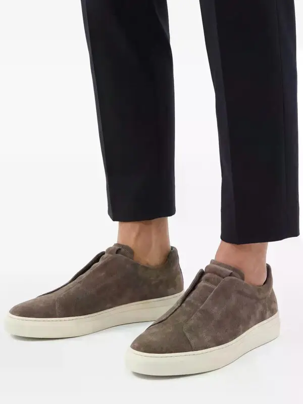 SCAROSSO Luca Suede Sneakers - Brown