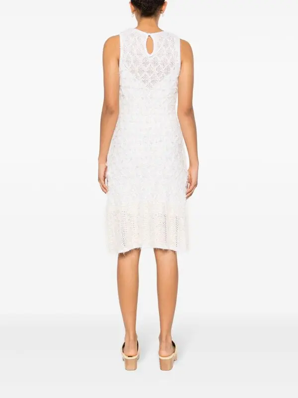 Chloé Frayed Mini Dress - Neutrals
