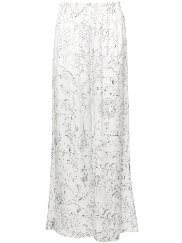 Fabiana Filippi Silk Satin Flared Trousers