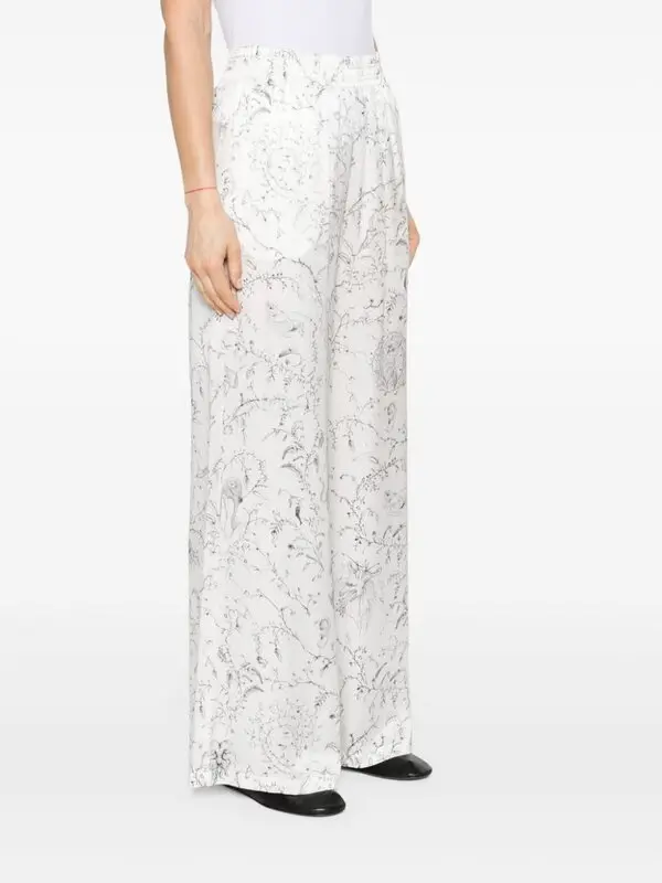 Fabiana Filippi Silk Satin Flared Trousers