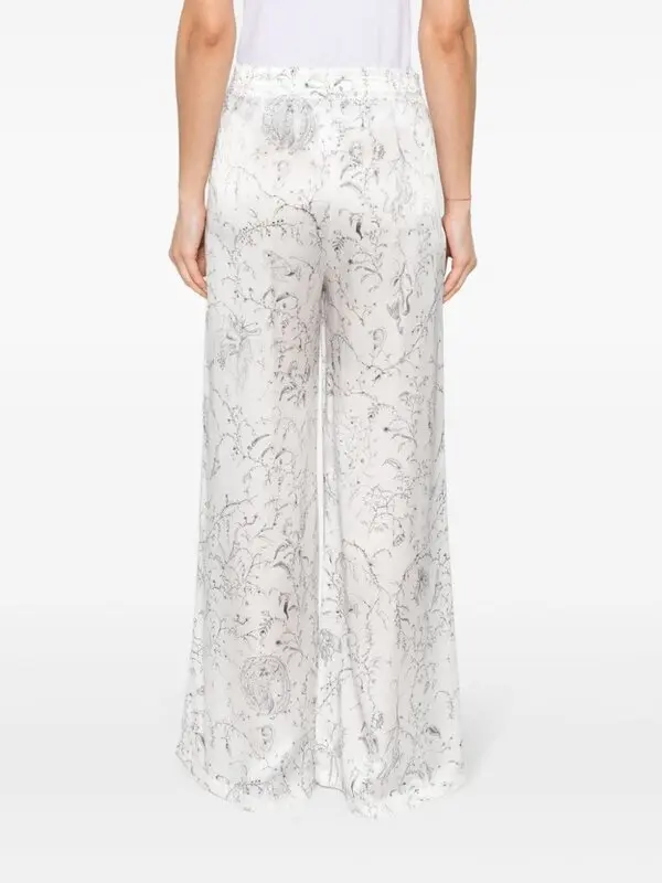 Fabiana Filippi Silk Satin Flared Trousers
