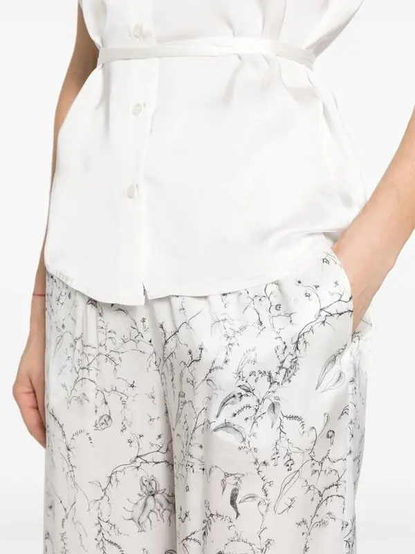 Fabiana Filippi Silk Satin Flared Trousers