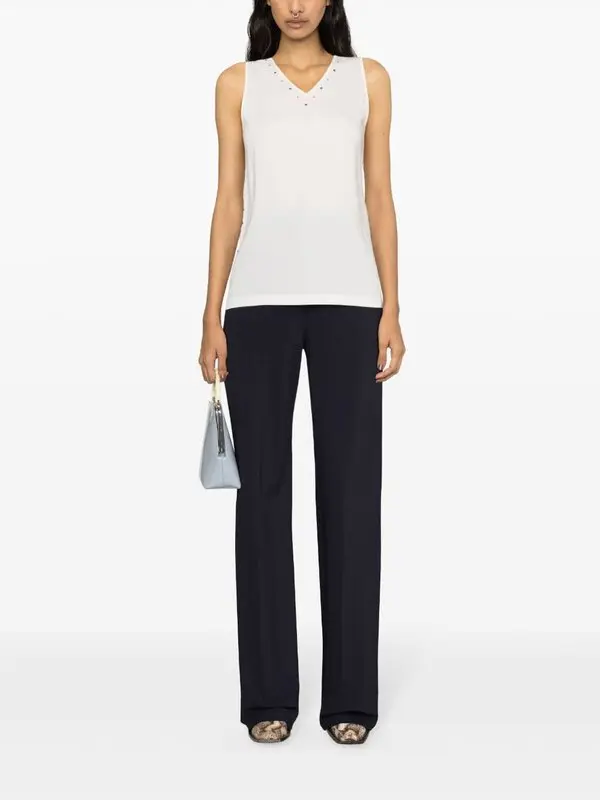 Fabiana Filippi Studded V-neck Sleeveless Blouse
