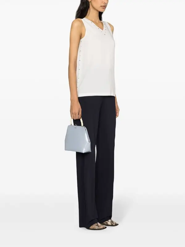 Fabiana Filippi Studded V-neck Sleeveless Blouse