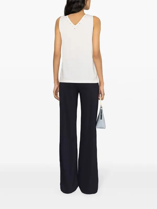 Fabiana Filippi Studded V-neck Sleeveless Blouse