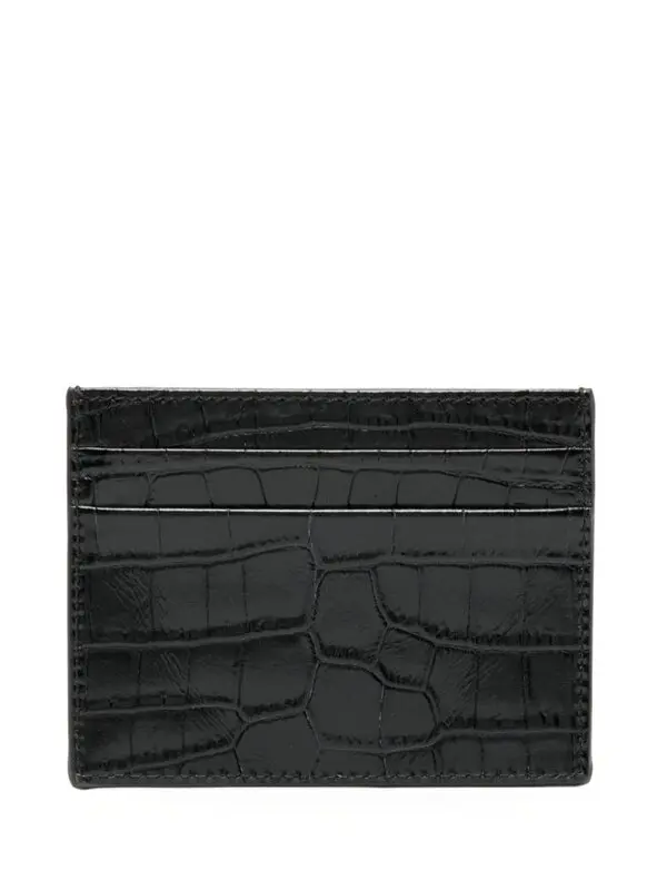 Palm Angels Crocodile-effect Leather Cardholder