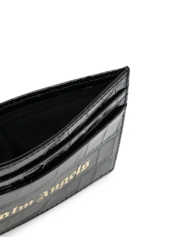 Palm Angels Crocodile-effect Leather Cardholder