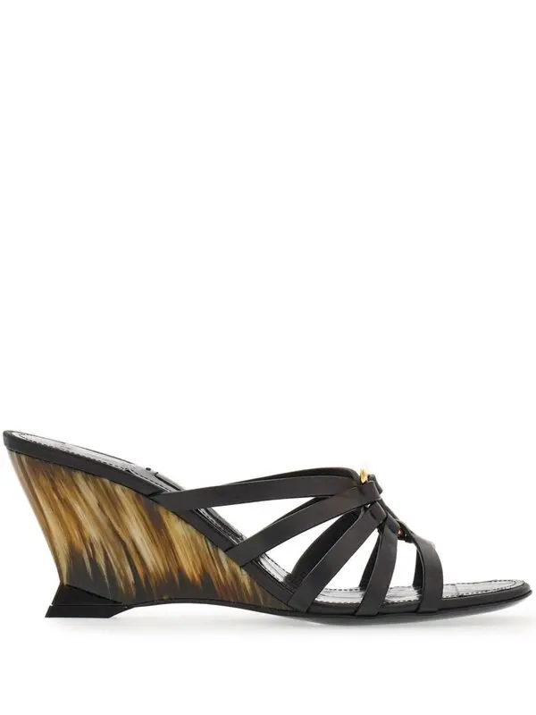 FERRAGAMO Gancini 70mm Wedge Sandals
