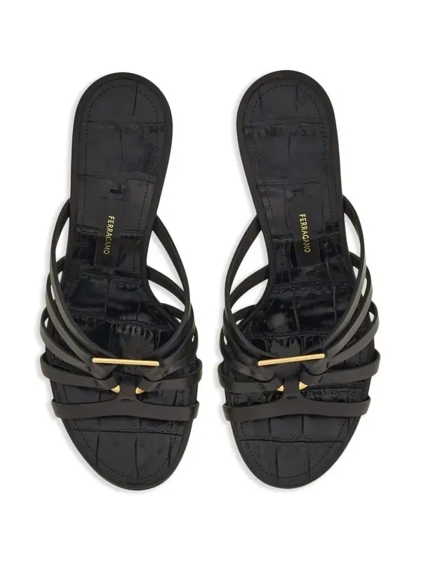 FERRAGAMO Gancini 70mm Wedge Sandals