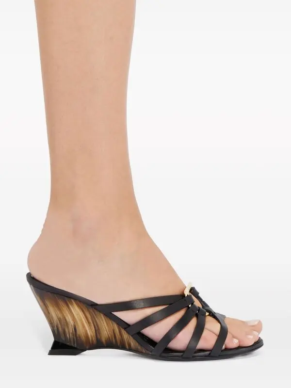 FERRAGAMO Gancini 70mm Wedge Sandals